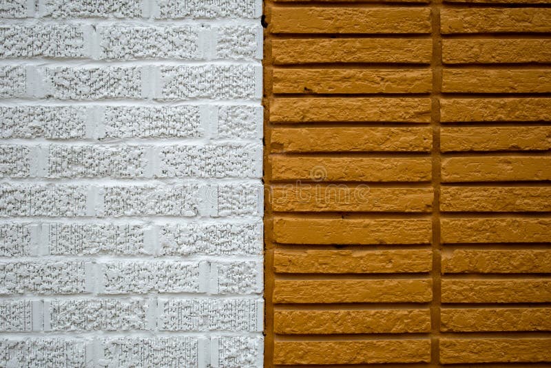 White and Yellow Brick Patterns Stock Image - Image of split, pattern ...