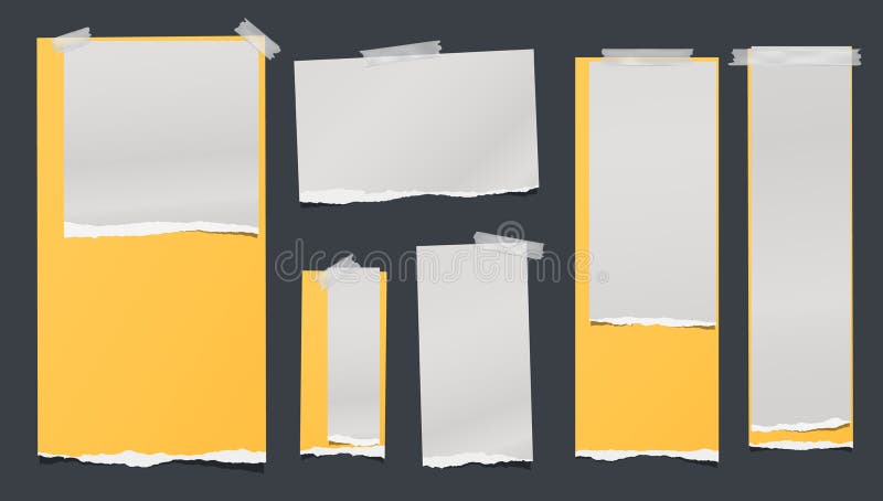 Yellow Ripped Paper Isolated Transparent Background Stock Vector ...
