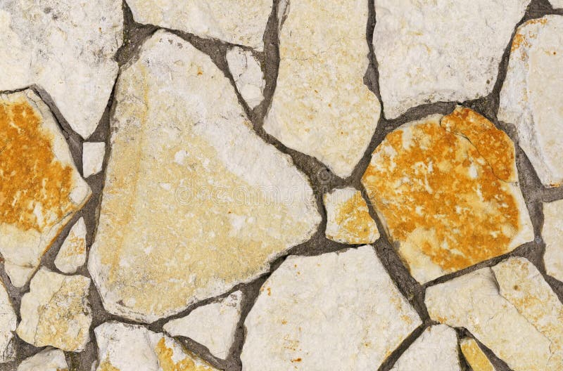 White - Yellow Texture of a Stone Wall with Shades of Different Colors ...