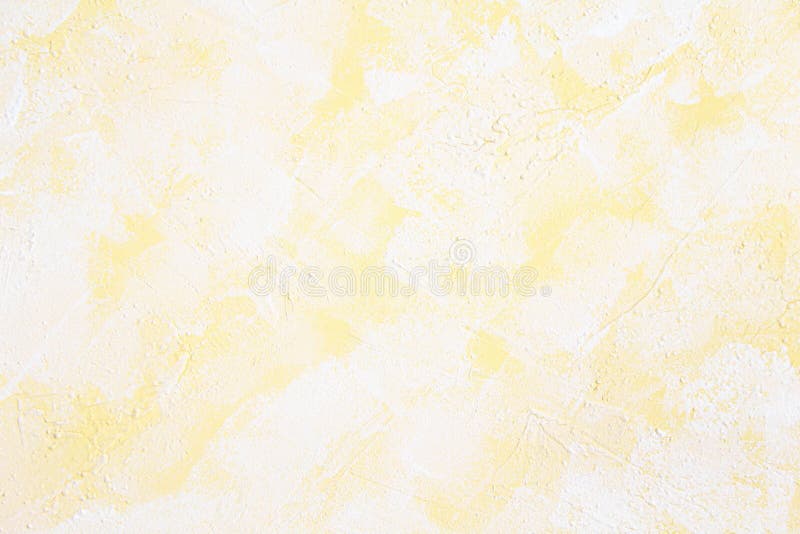 White and Yellow Wall Stucco Texture Background. Decorative Wall Paint ...