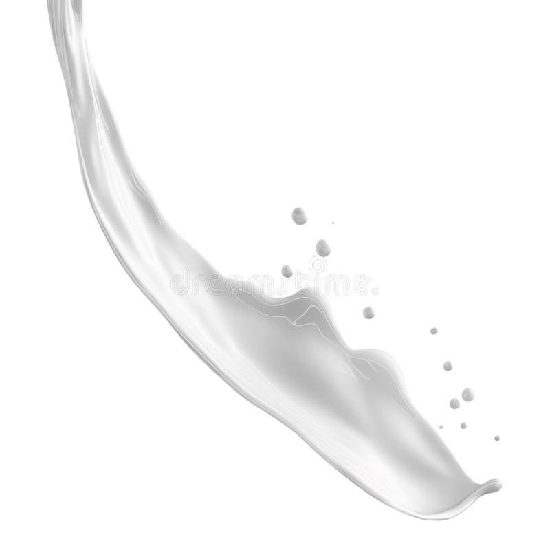 Set of Yogurt Splashes in Different Directions Cut Out on a Transparent ...