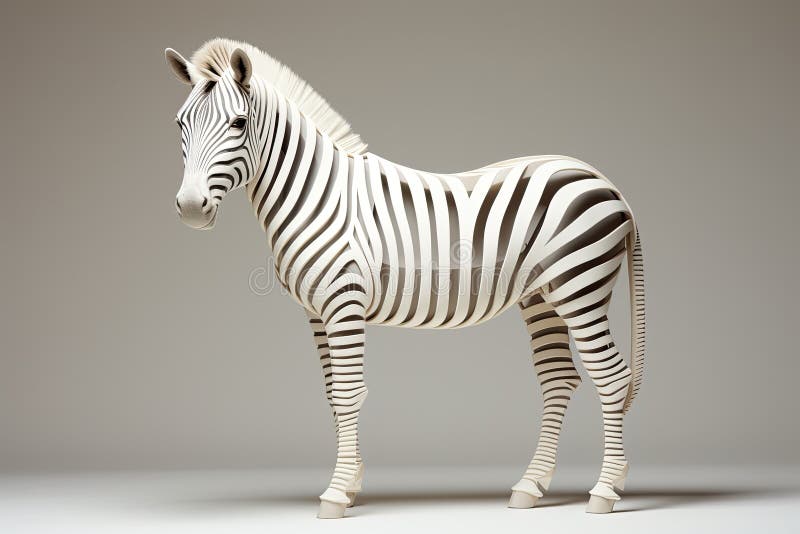 White Zebra Model AI Generated Stock Illustration - Illustration of ...