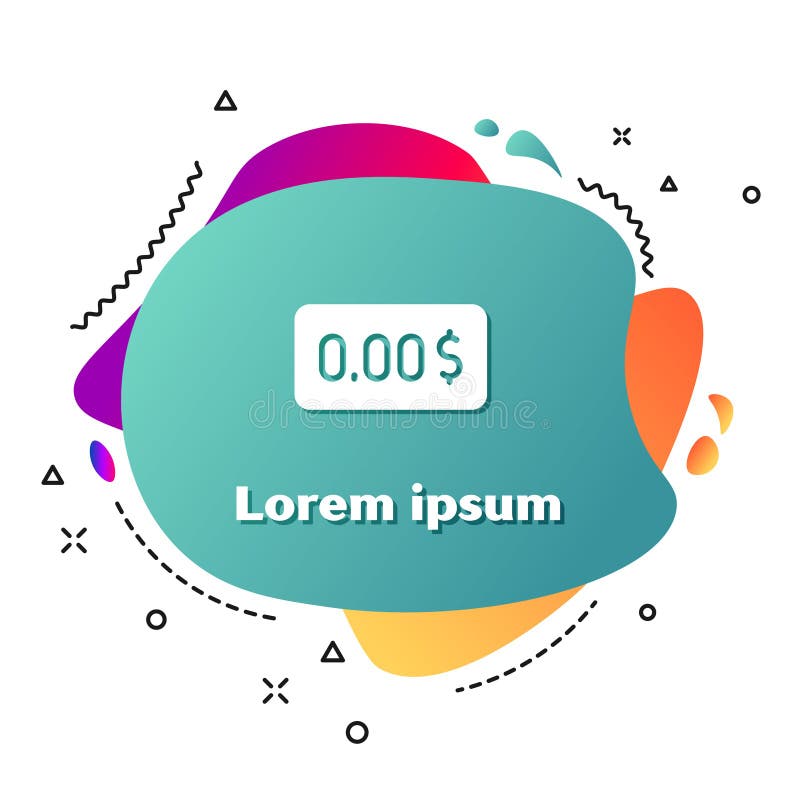 White Zero Cost Icon Isolated on White Background. Empty Bank Account ...