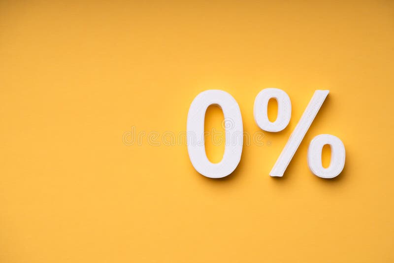White Zero Percent Sign stock image. Image of number - 240726969
