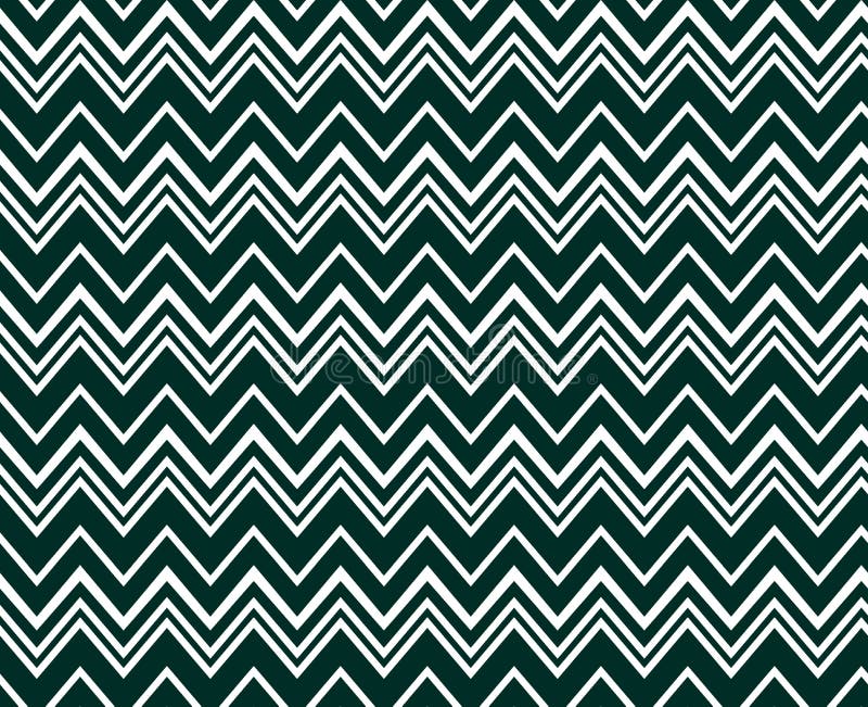 White Zigzag Pattern. Green Background. Abstract Pattern Stock ...