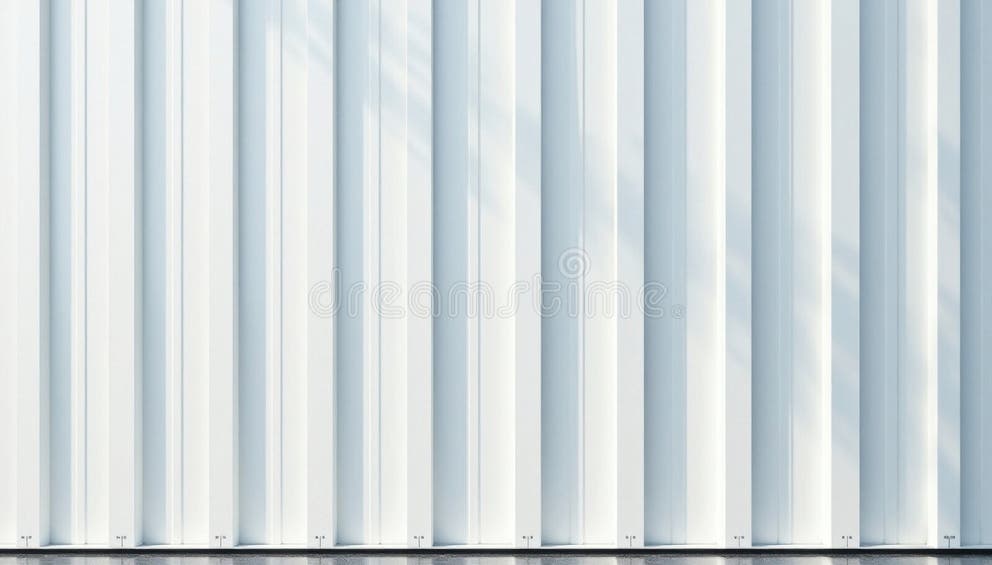 White Zinc Cladding, Vertical Lines, Bright Metallic Shine, Texture ...