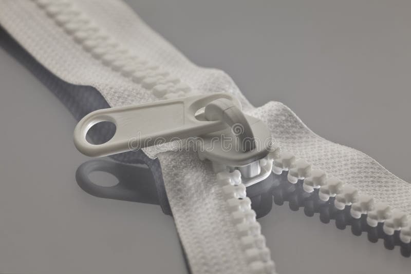White zipper stock photo. Image of sewing, stitch, fasten - 56353956
