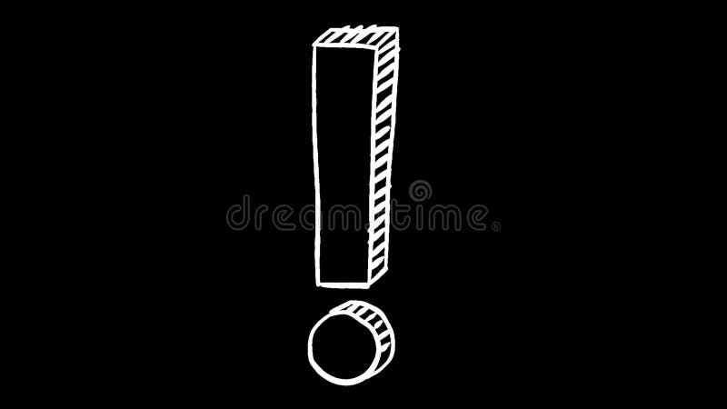 Whiteboard Animation Exclamation Mark, Ideal for Graphic Contributions ...