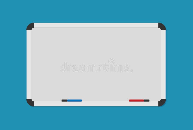 Whiteboard Background Frame with Eraser Whiteboard, Color Marker and ...