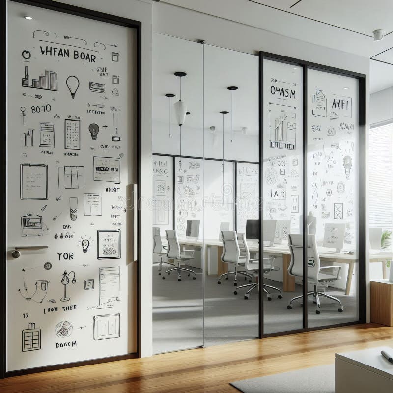 Whiteboard Doors Office Doors Coated with Whiteboard Material Al Stock ...