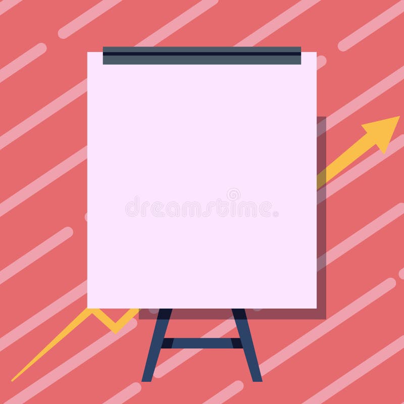 Whiteboard Drawing with Arrow Going Up Presenting Growing Graph. Empty ...