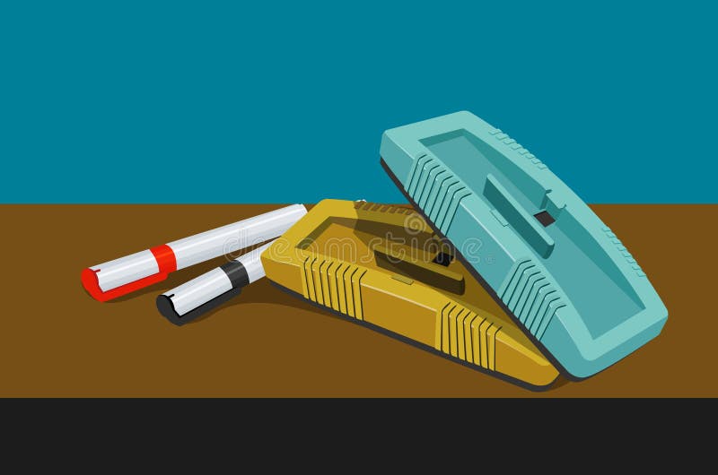 Whiteboard Duster stock vector. Illustration of vector - 74534955