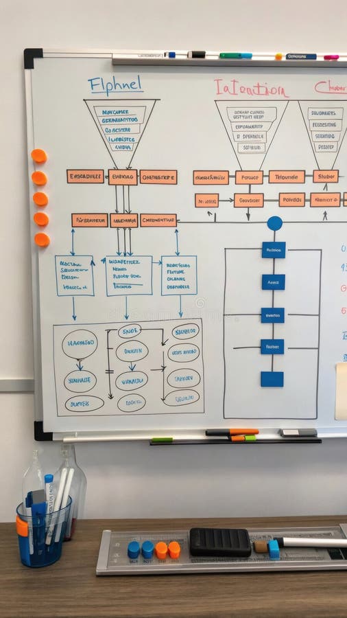 Startup Ecosystem Diagram with Pitch Metrics, Funnel Sketch and Color ...