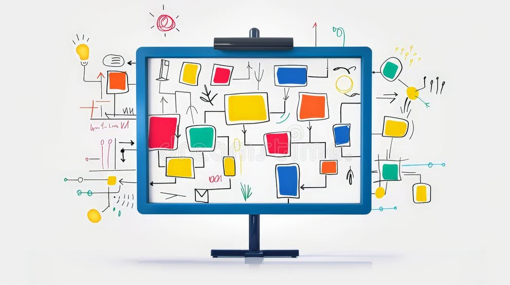 A Whiteboard Filled with a Colorful Mind Map Visually Representing the ...