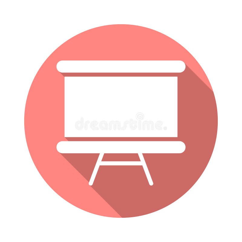 Whiteboard flat icon stock vector. Illustration of education - 97878209