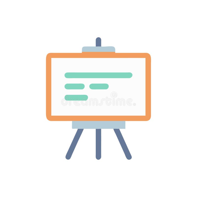 Simple Whiteboard Icon for Study Stock Illustration - Illustration of ...