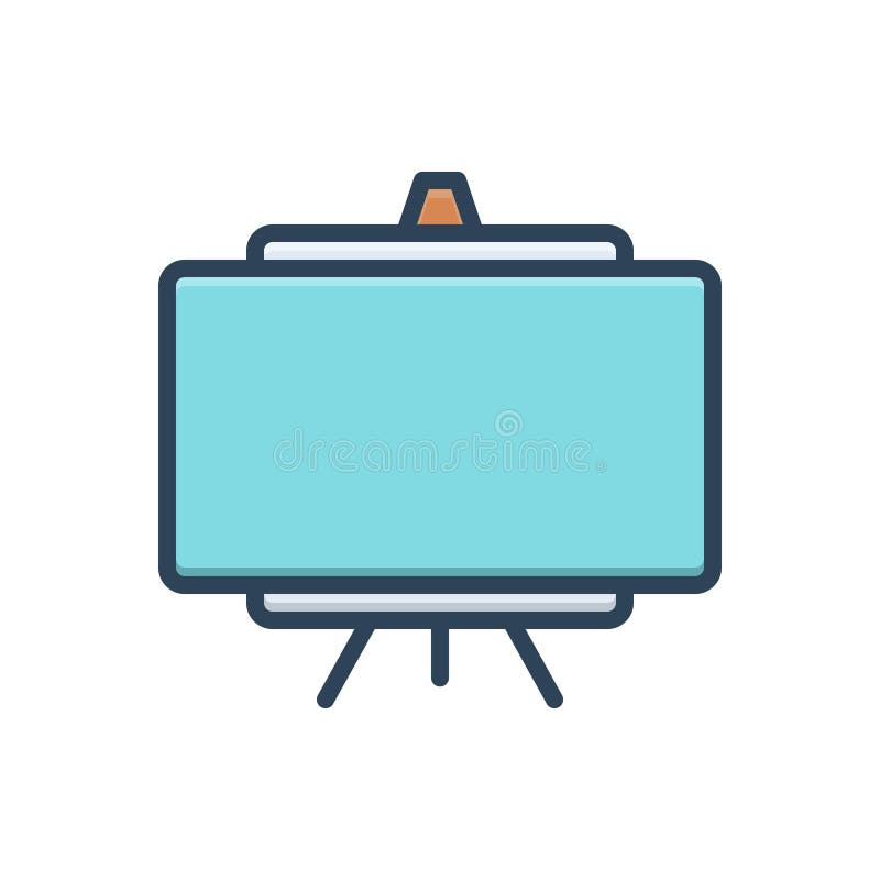 Color Illustration Icon for Whiteboard, Frame and Education Stock ...