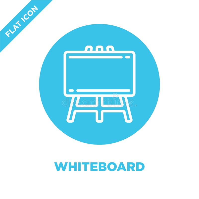 Whiteboard Icon Vector from Education Collection. Thin Line Whiteboard ...