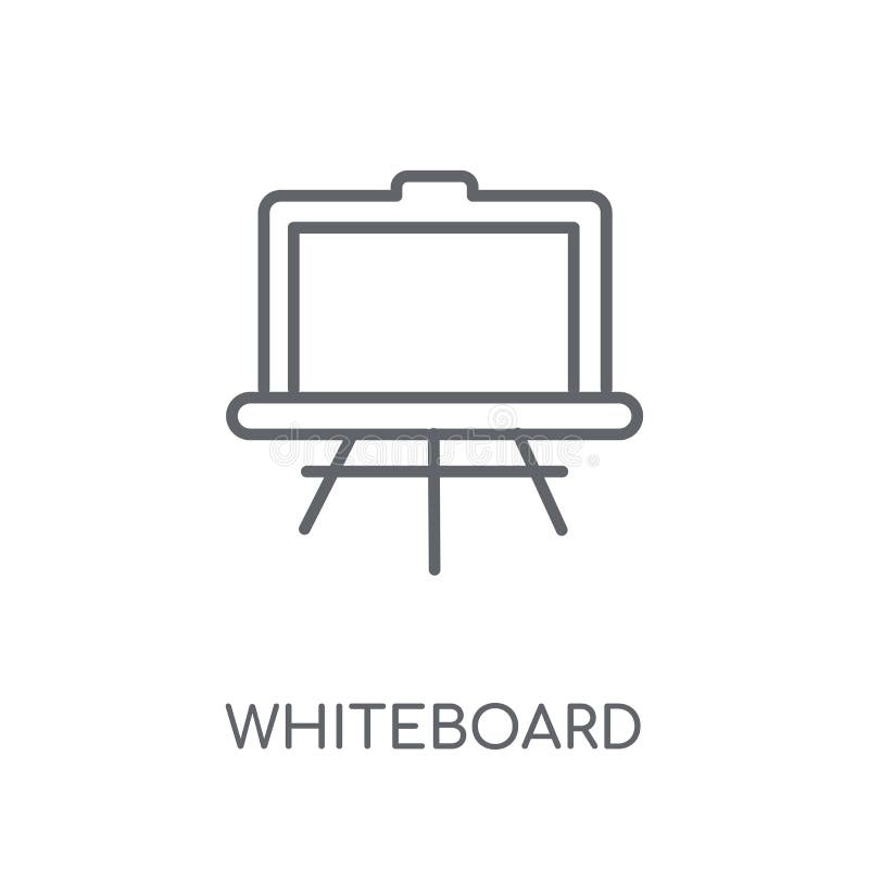 Whiteboard Linear Icon. Modern Outline Whiteboard Logo Concept O Stock ...