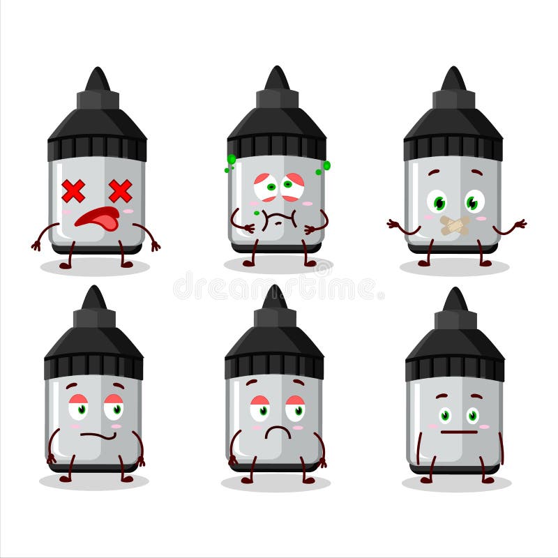 Whiteboard Marker Cartoon Character with Nope Expression Stock Vector ...