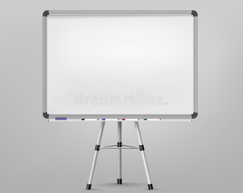 Whiteboard for Markers. Presentation, Empty Projection Screen. Office ...