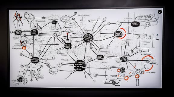 A Whiteboard with a Mind Map for a New Business Idea Hype One Created ...