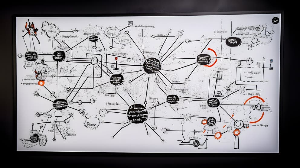 A Whiteboard with a Mind Map for a New Business Idea Hype One Created ...
