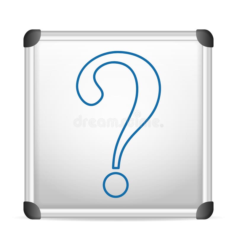 Whiteboard question stock vector. Illustration of question - 90845233