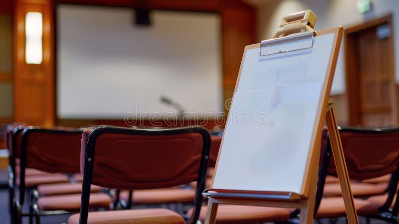 A Whiteboard Stands at the Front of the Room Ready for the Choir ...