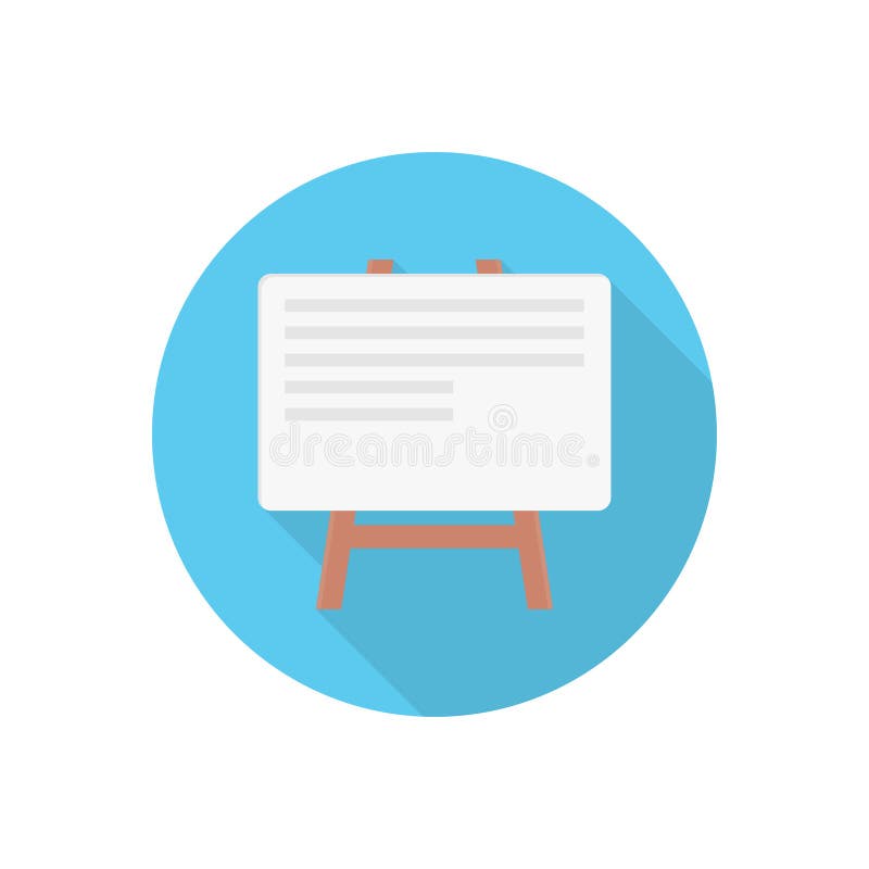 Whiteboard Vector Flat Colour Icon Stock Vector - Illustration of copy ...