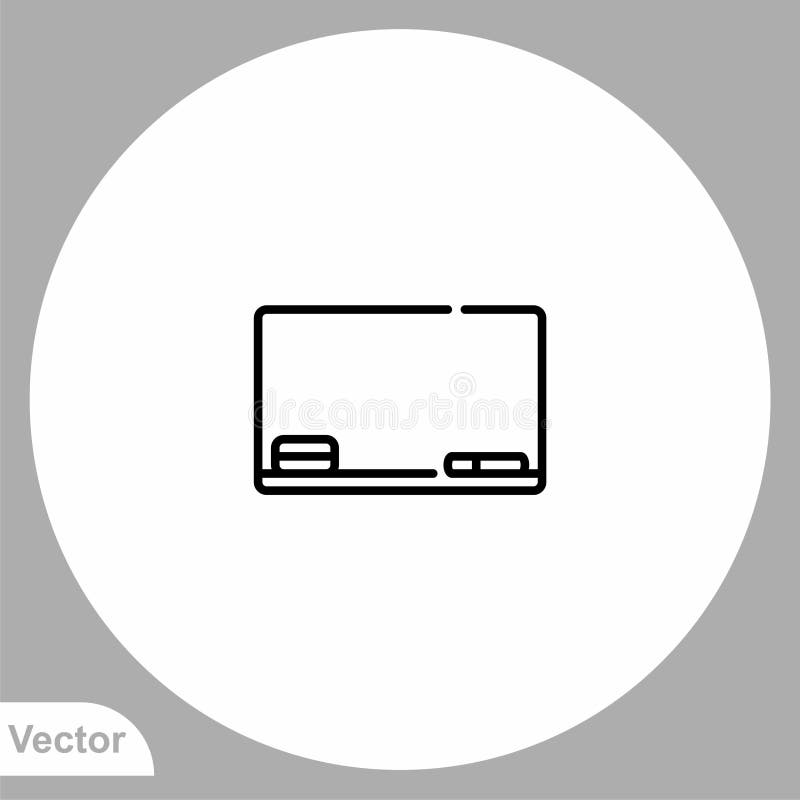 Whiteboard Vector Icon Sign Symbol Stock Vector - Illustration of ...