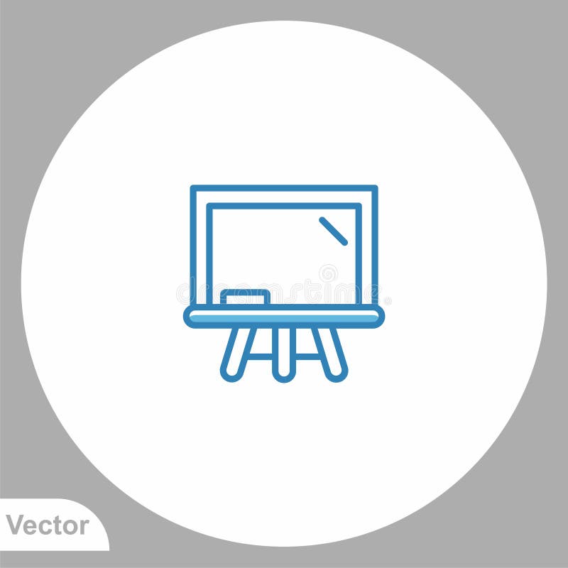 Whiteboard Vector Icon Sign Symbol Stock Vector - Illustration of ...