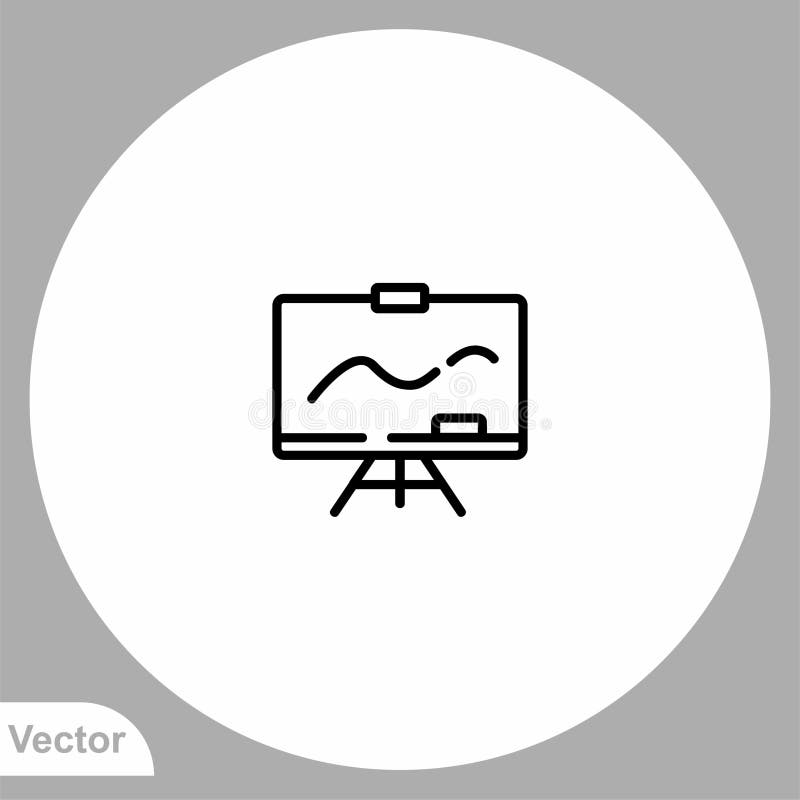 Whiteboard Vector Icon Sign Symbol Stock Vector - Illustration of ...