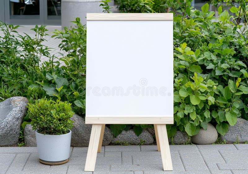 Whiteboard, Welcome Sign Mockup, Outdoors. Greeting Template with a ...
