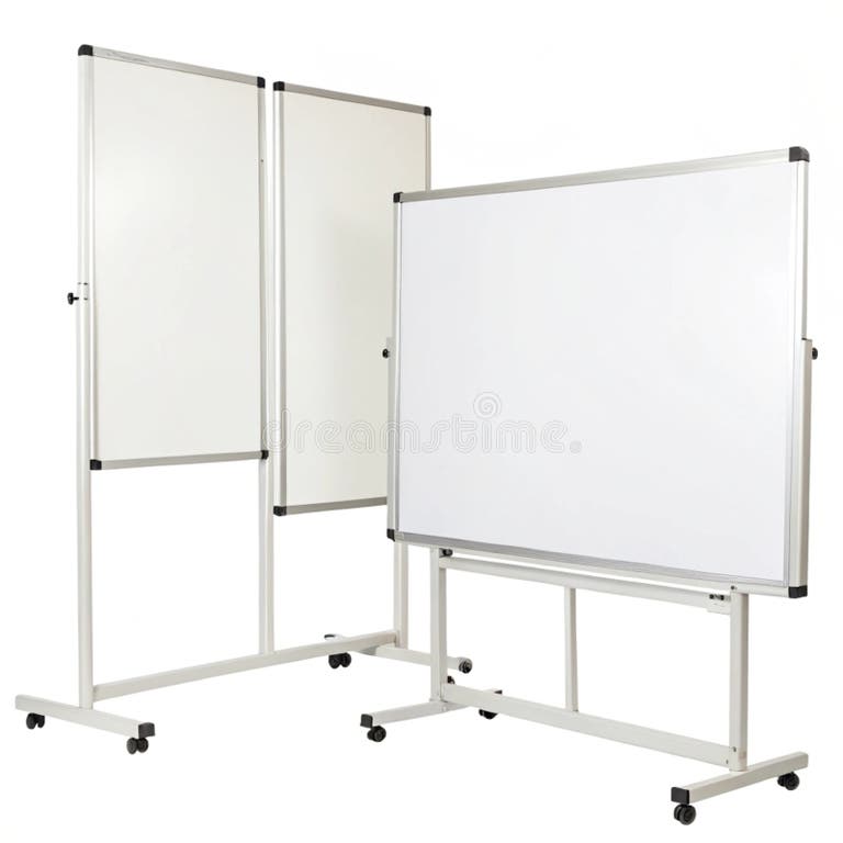 Whiteboards Isolated on White Background Stock Illustration ...