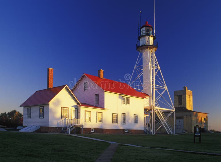 Whitefish Point Lighthouse stock photo. Image of superior - 1129858