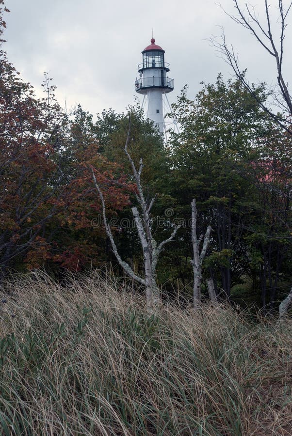 Whitefish Point Lighthouse, Chippewa County, Michigan, USA Stock Image ...