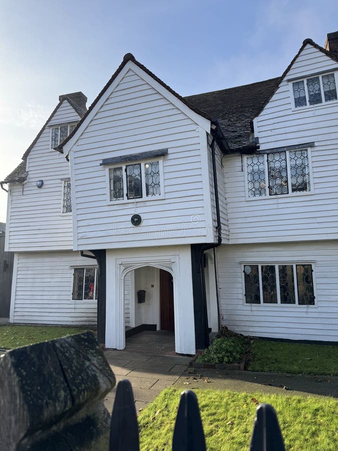 Whitehall Cheam Medieval Building Stock Image - Image of home, cottage ...