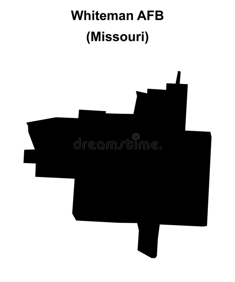 Whiteman AFB outline map stock vector. Illustration of atlas - 387460379