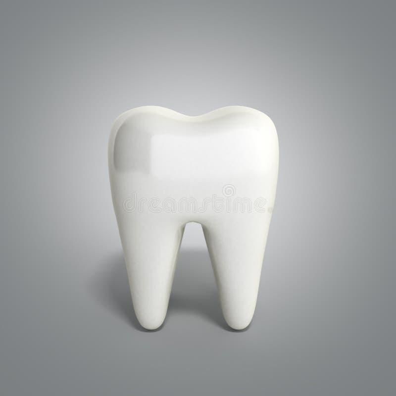 Whitening of Human Tooth 3d Render on Grey Stock Illustration ...