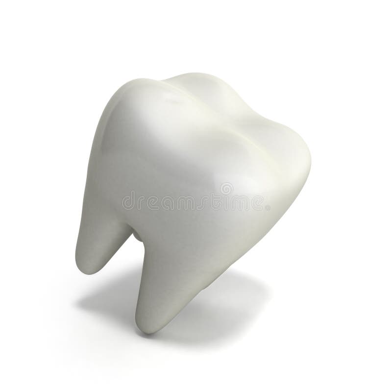 Whitening of Human Tooth 3d Render on White Stock Illustration ...