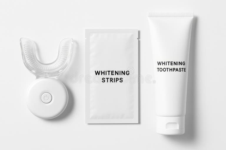 Whitening Kit with Teeth Whitening Strips, Tray, and Toothpaste on ...