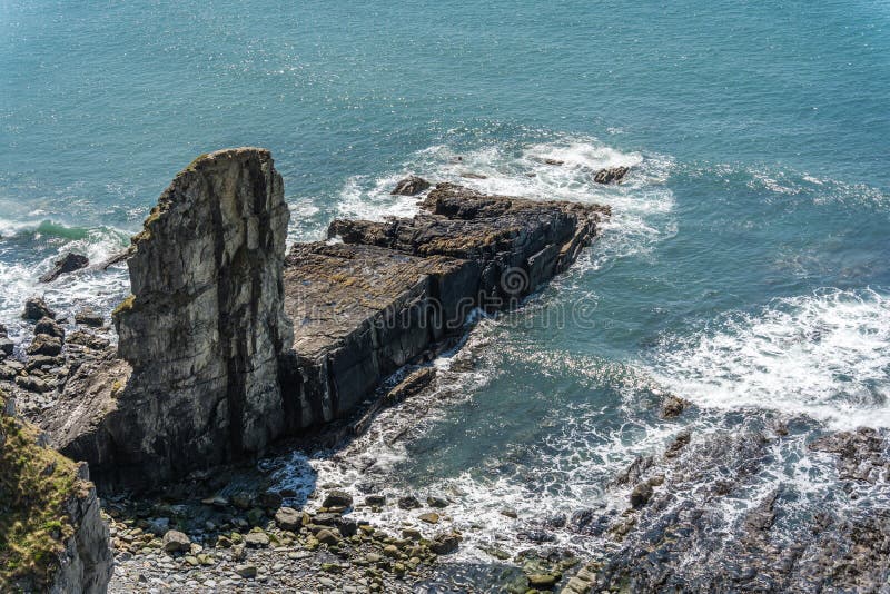 Whitesands Bay Beach and Cliffs, Wales Stock Image - Image of landscape ...