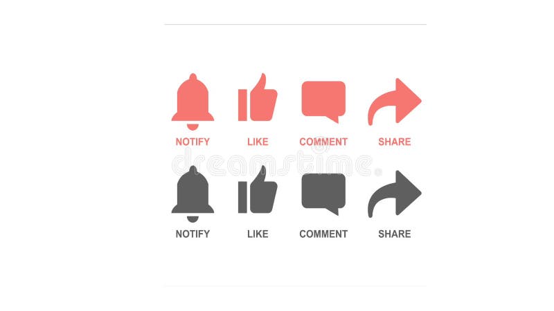 Like and Share Icon Flying Loop Animation. Stock Footage - Video of ...