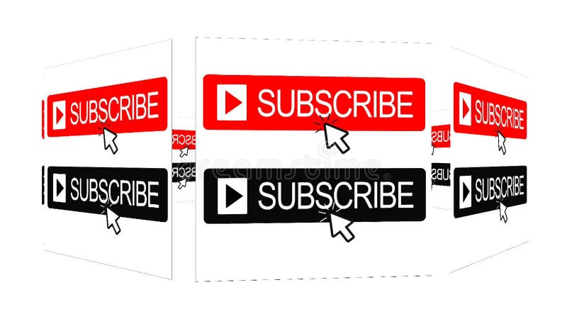 Whitescreen Subscribe Button Icon Animation Stock Footage - Video of ...