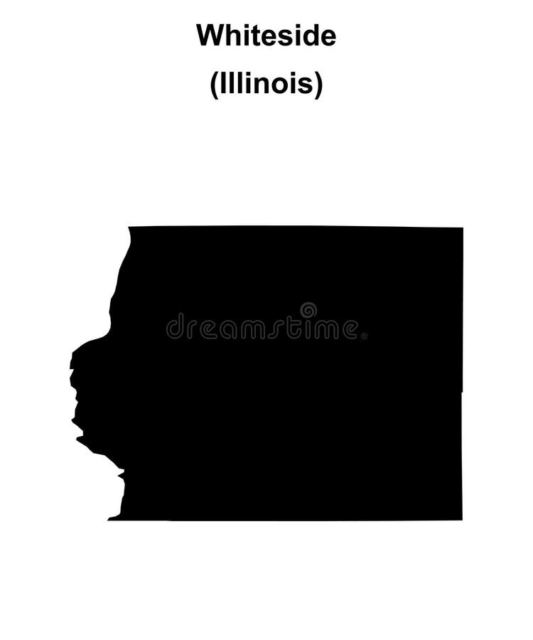 Whiteside outline map stock illustration. Illustration of detailed ...