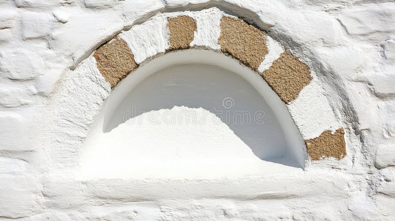Whitewashed Brick Wall Arch Rustic Texture Background Design Element ...
