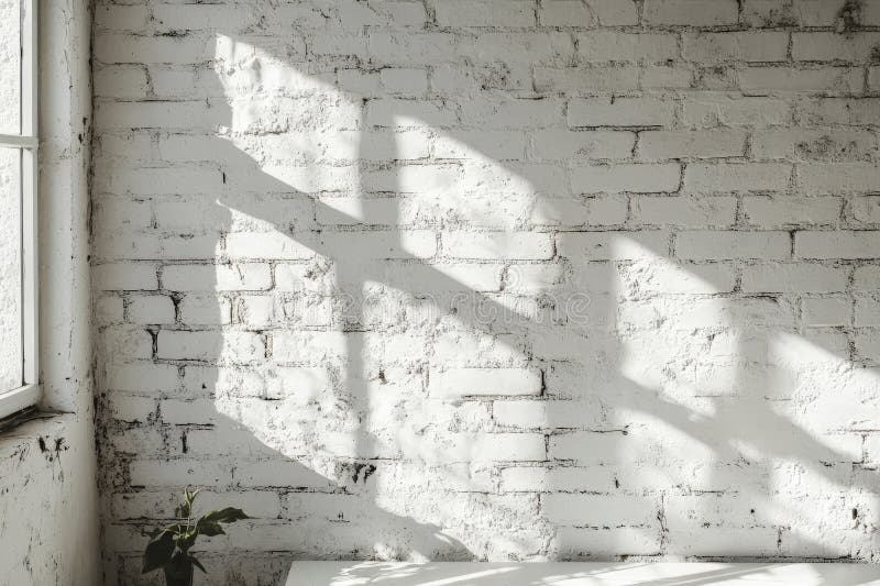 A Whitewashed Brick Wall with Smooth, Even Surfaces, Creating a Bright ...
