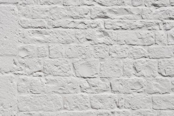 Whitewashed Brick Wall Texture Stock Image - Image of stonework, stone ...