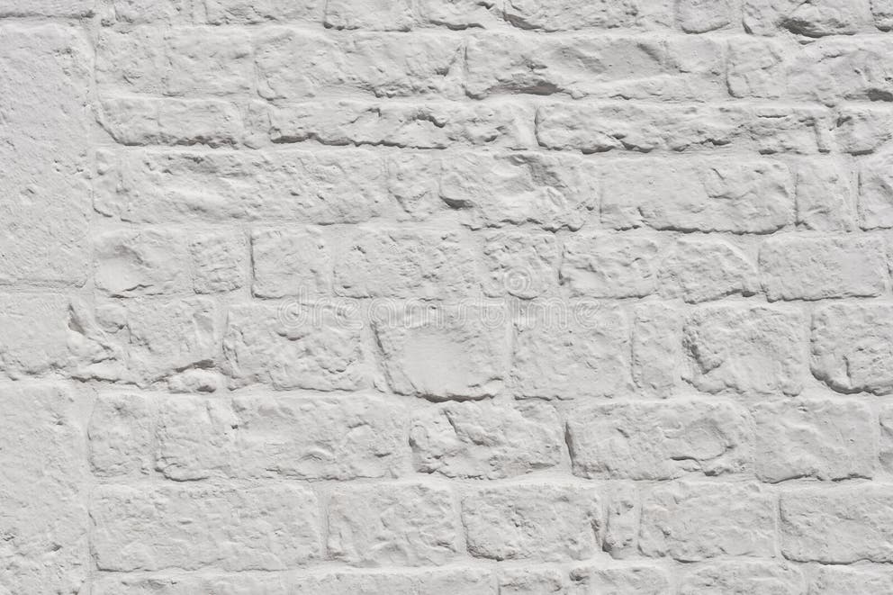 Whitewashed Brick Wall Texture Stock Image - Image of stonework, stone ...